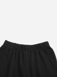 SHEIN Girls Cartoon & Slogan Graphic Sweatpants | SHEIN