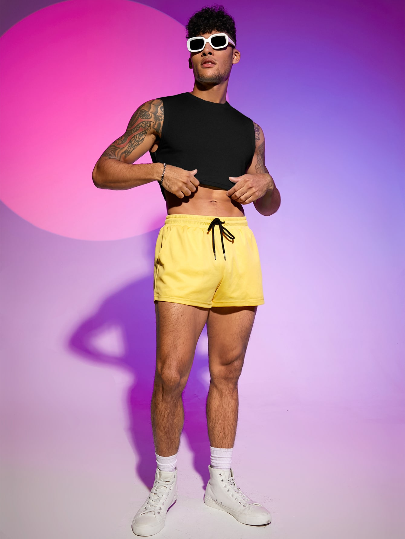 Manfinity Fever City Men Solid Crop Tank Top | SHEIN USA