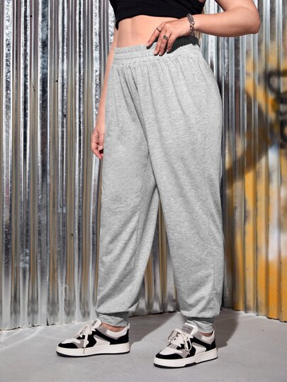 Plus Size Sweatpants | Fashion Plus Size Sweatpants | SHEIN USA