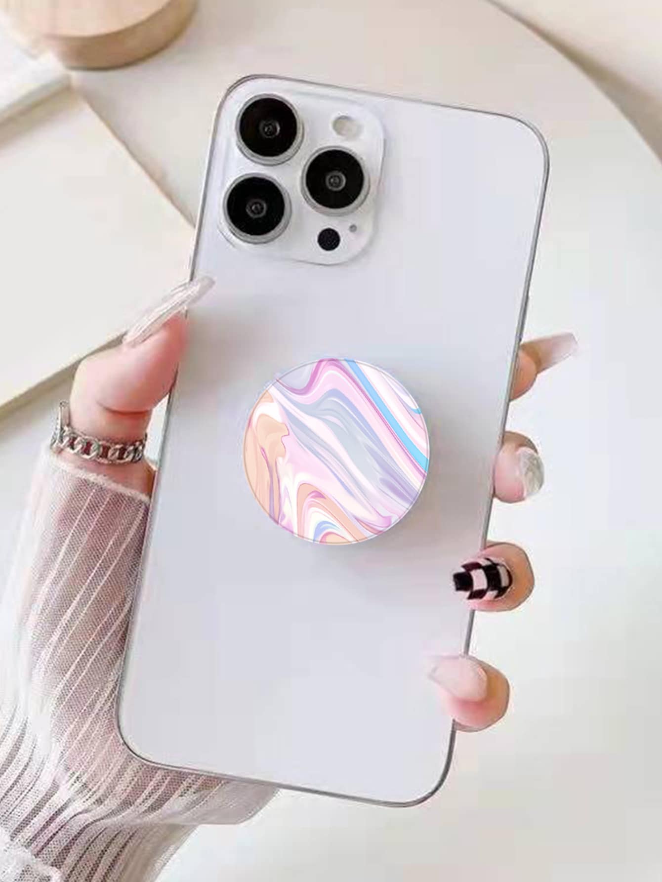 1 Pack Cell Phone Stand,Collapsible Cellphone Finger Grip Foldable ...