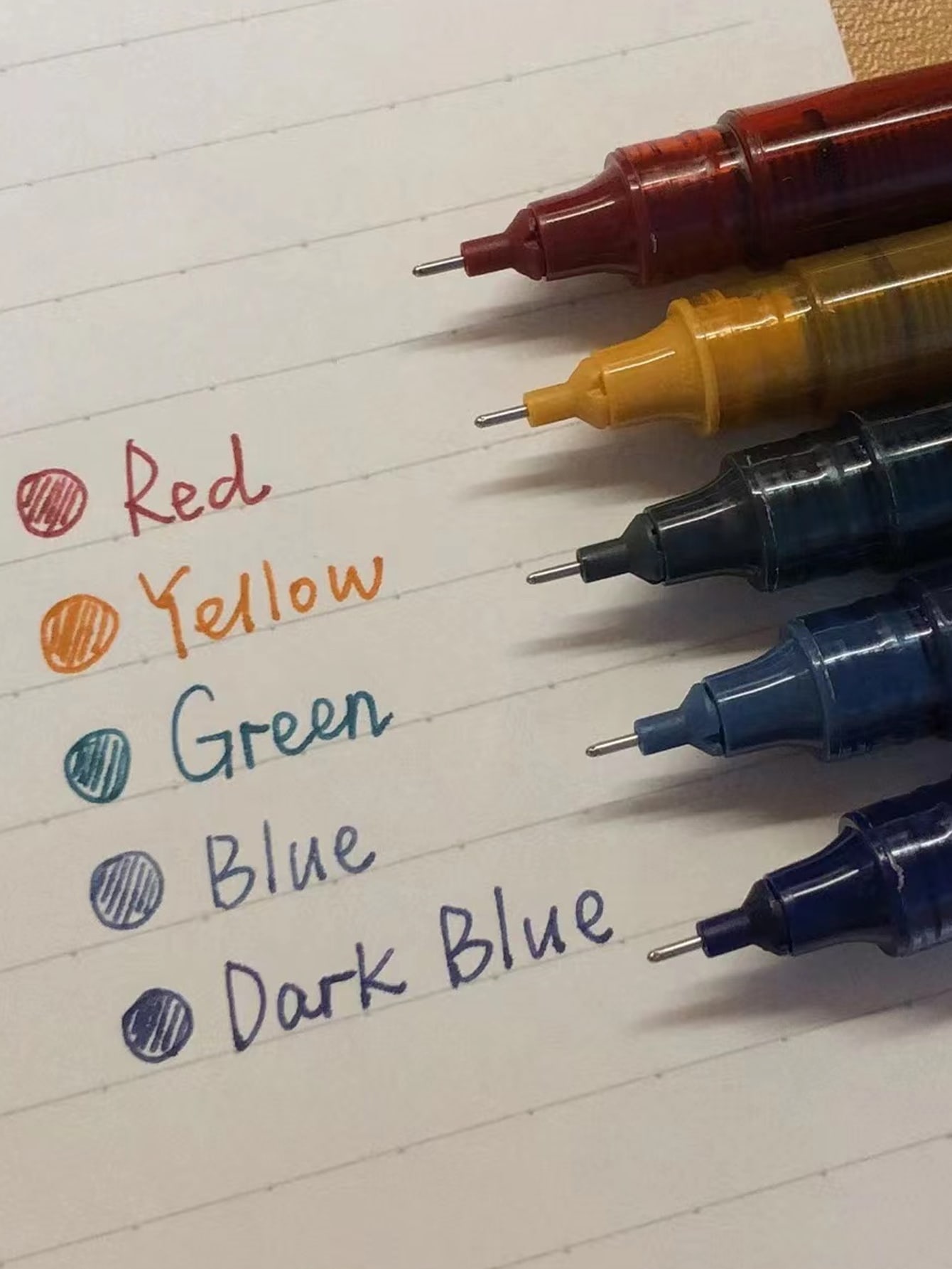 5pcs Mixed Color Gel Pen