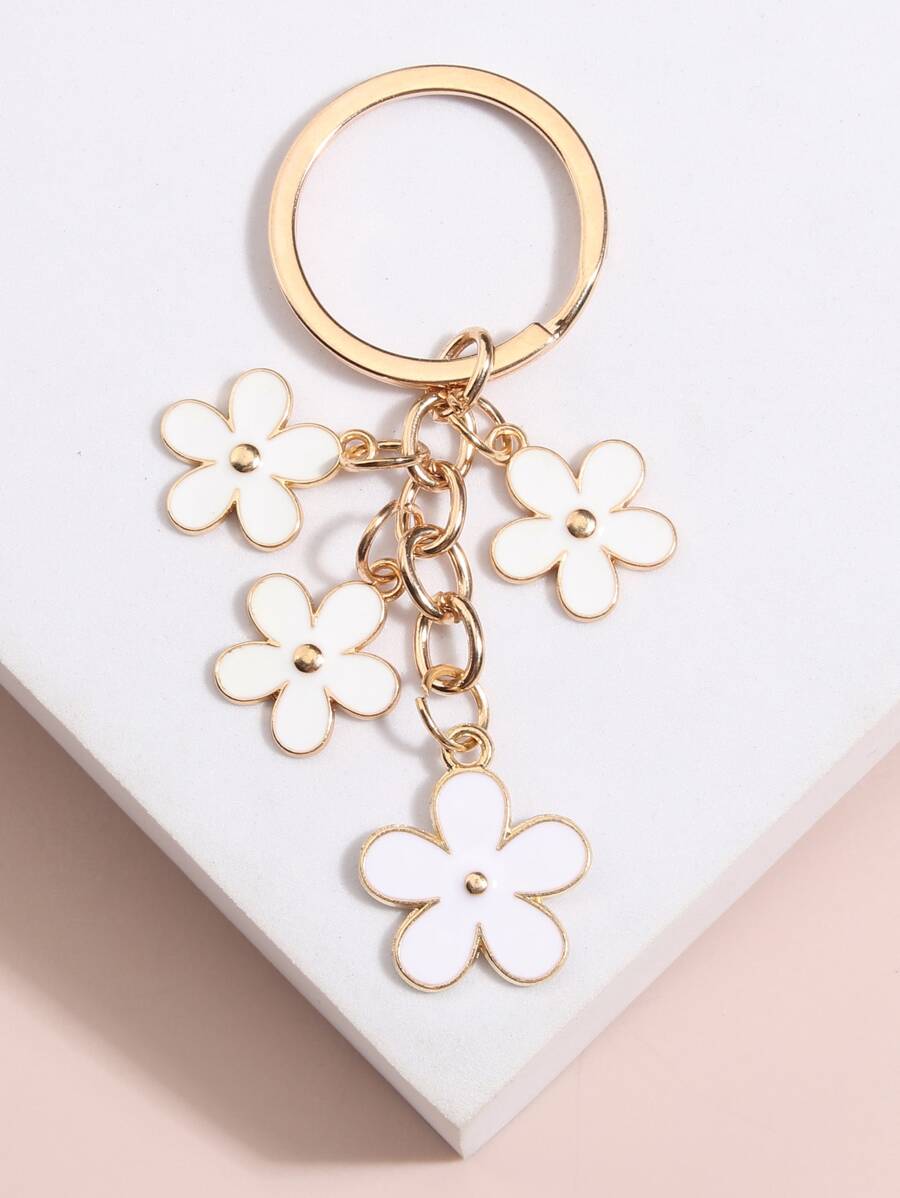 Flower Charm Keychains For Daily Use Key Decoration Gift For Friend ...
