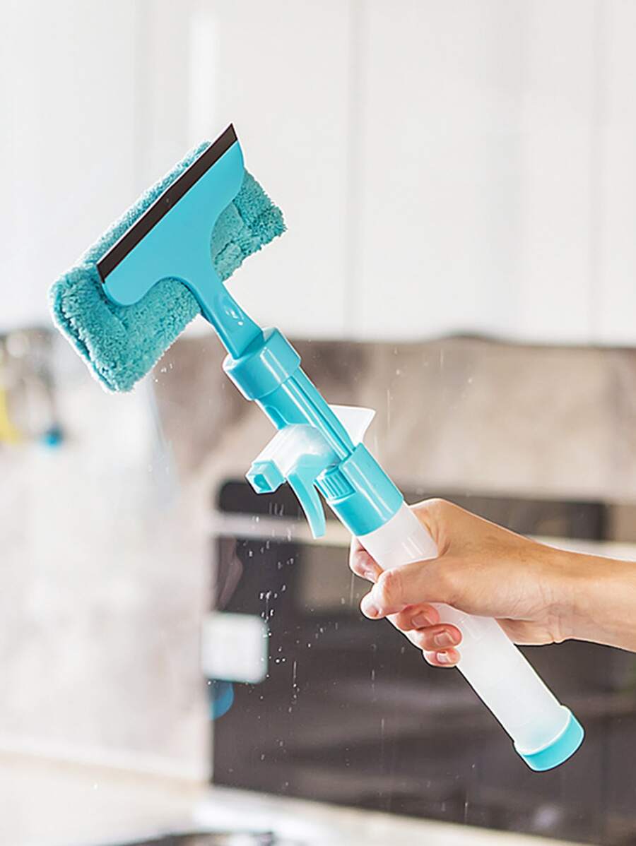 1pc Blue Triple Function Double-Sided Window Glass Cleaner Wiper ...