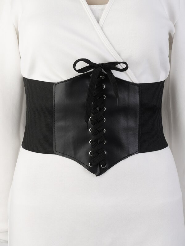 ROMWE Fairycore Lace-up Front Corset Belt | SHEIN USA