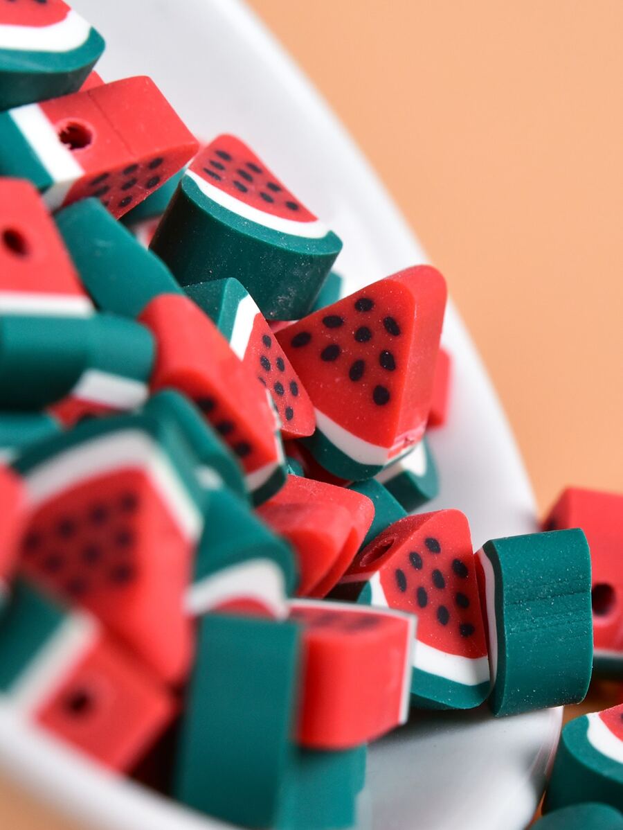 50pcs Watermelon Design DIY Clay Beads | SHEIN USA