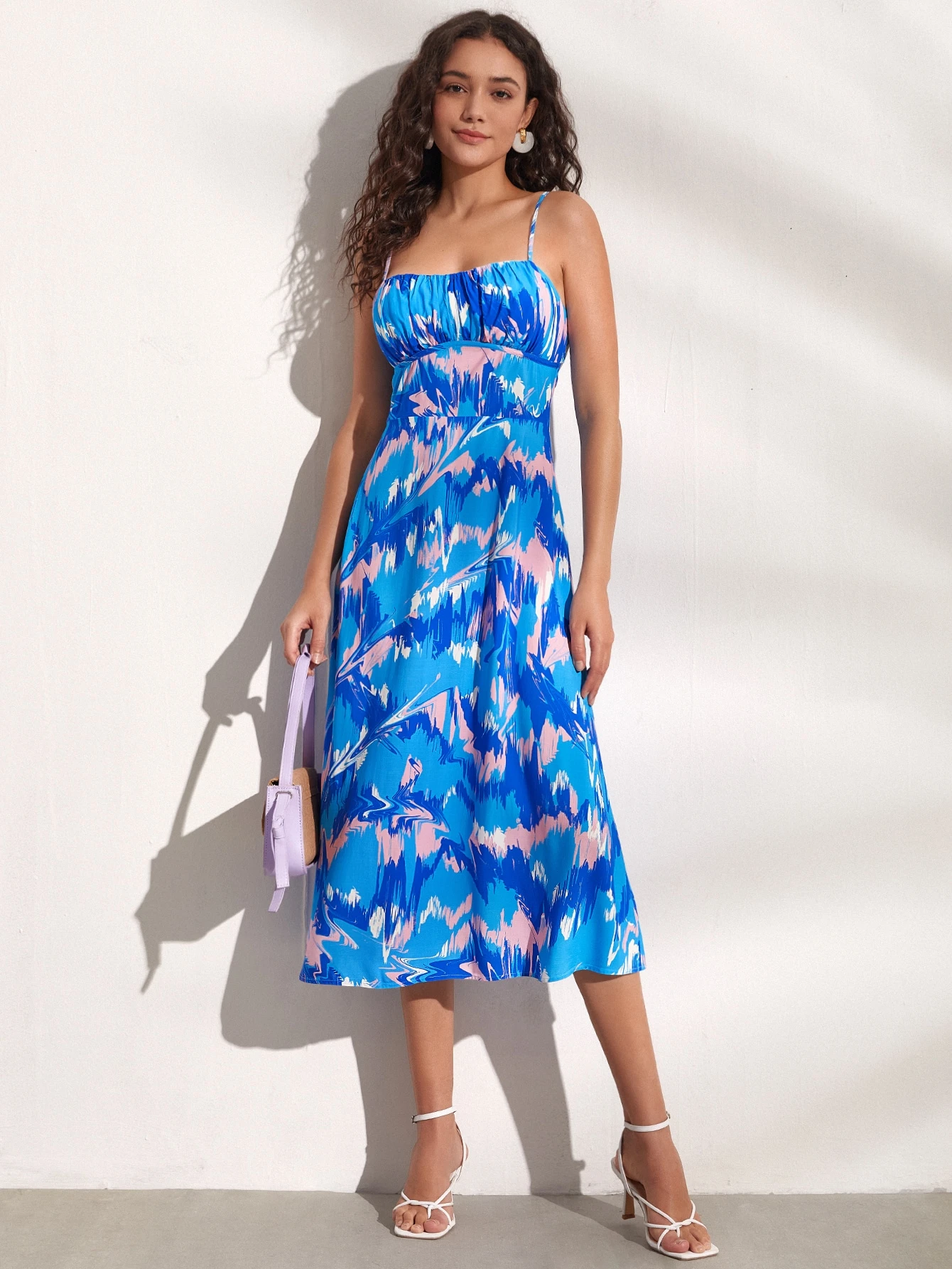 Shein Vcay Cami Kleid Mit Batik Rüschen Aktuelle Trends Günstig