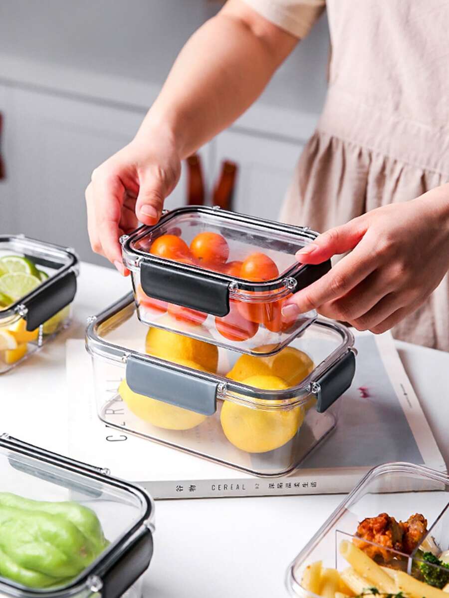 SHEIN Basic living 1pc 450ml Clear Food Storage Box, Plastic Food ...