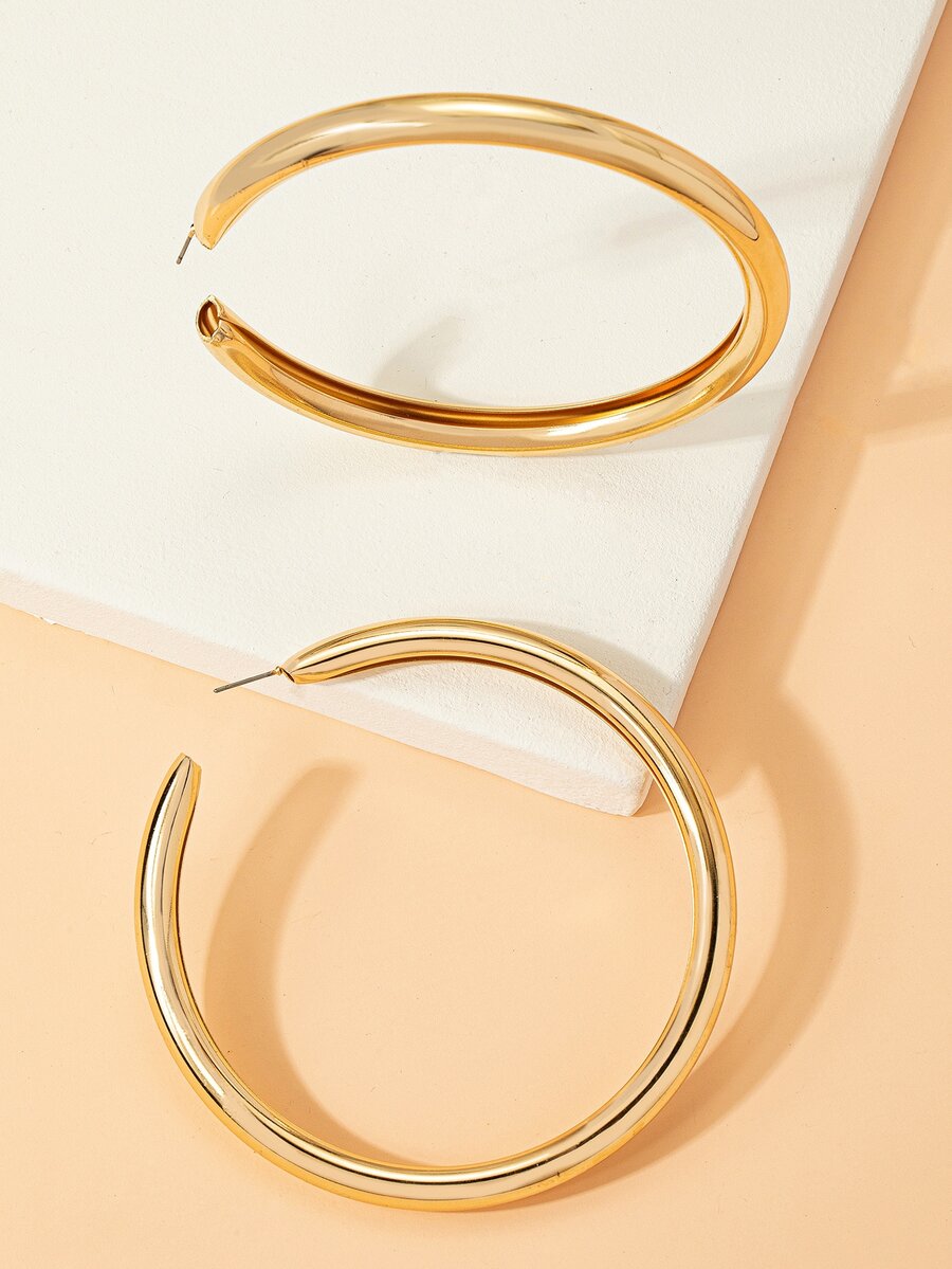 Solid Minimalist Hoop Earrings | SHEIN USA