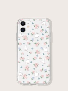 Funda de celular transparente gato de dibujos animados | Moda de Mujer | SHEIN México
