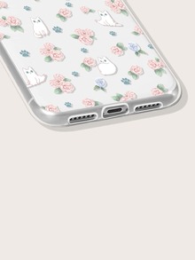 Funda de celular transparente gato de dibujos animados | Moda de Mujer | SHEIN México