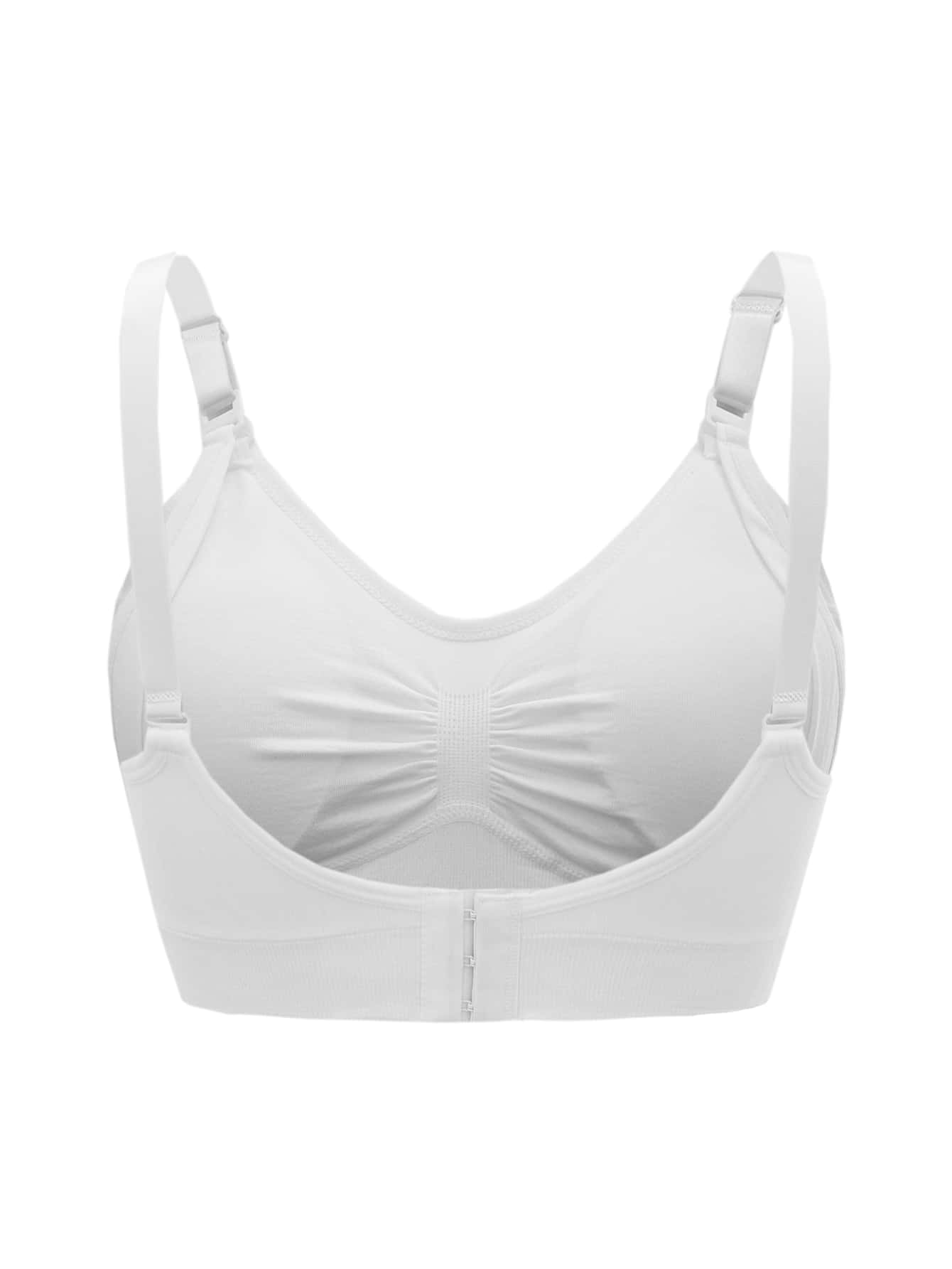 SHEIN Maternity 5pack Solid Ruched Nursing Bra For Mother | SHEIN USA