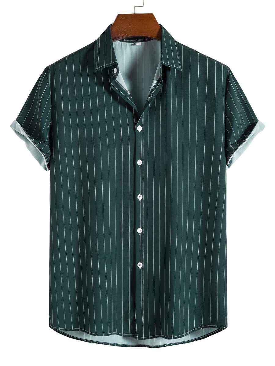 Manfinity Men Striped Button Up Shirt | SHEIN USA