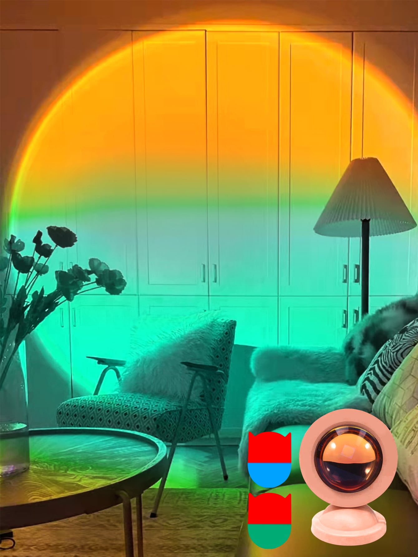 1pc LED Sunset Spotlight