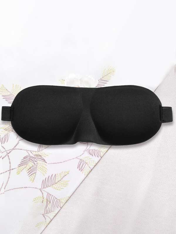 1pc Solid Color Eye Cover, 3D Black Blackout Eyeshade For Sleeping ...