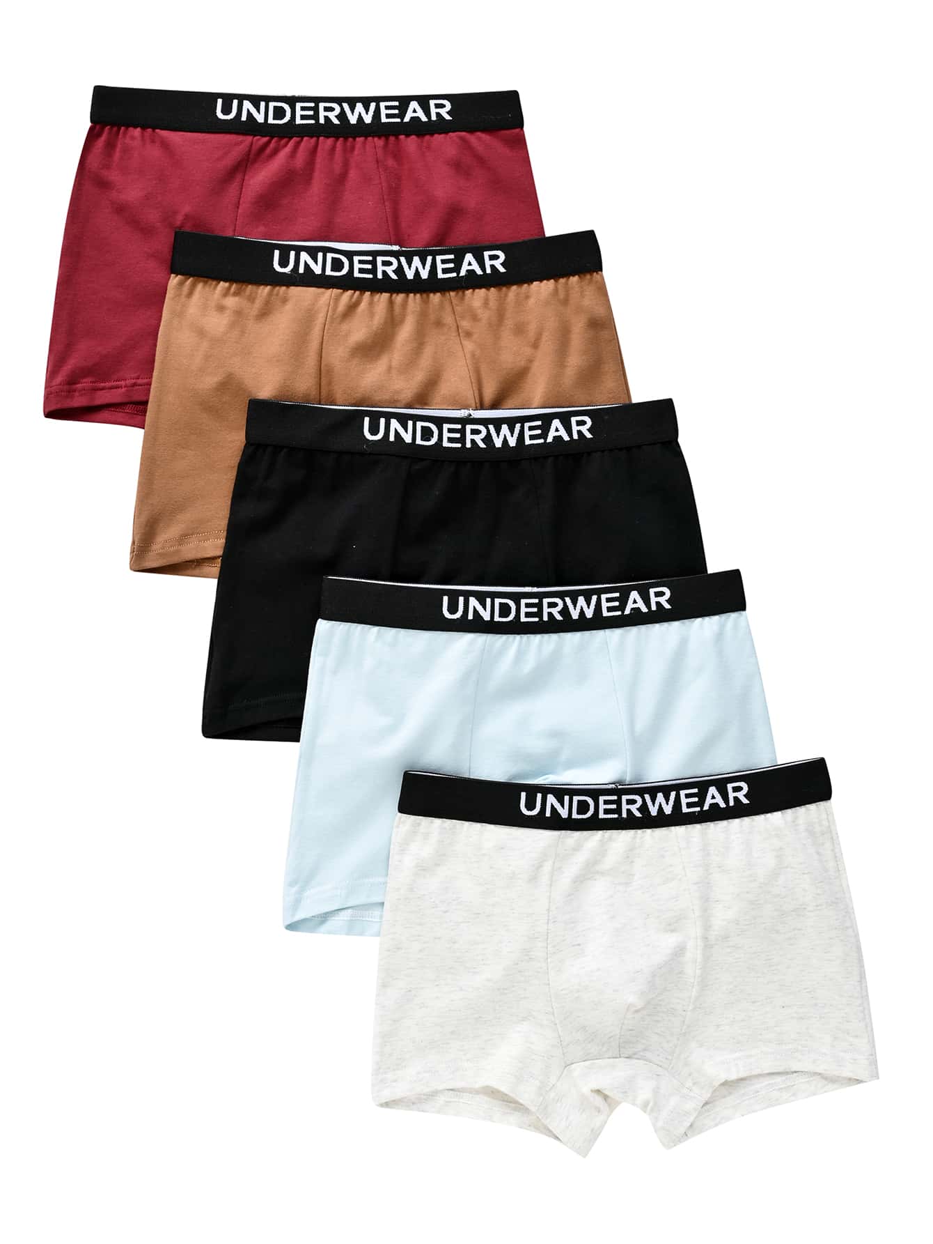 Tween Boy 5pcs Letter Tape Waist Boxer Brief | SHEIN USA