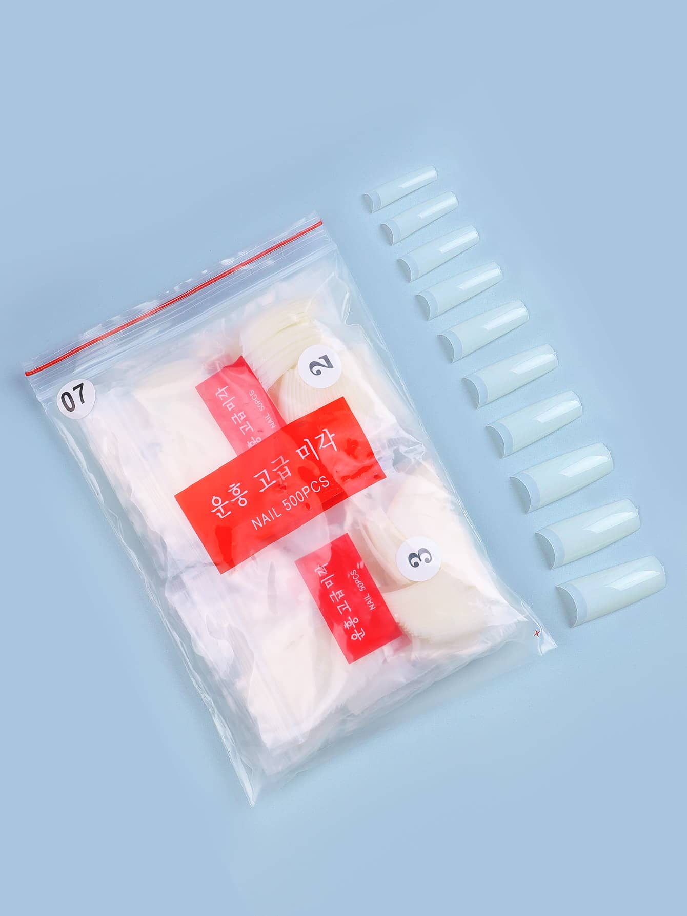 500pcs/Bag Acrylic Nail Tips Coffin Nails Practice Nail Capsules ...