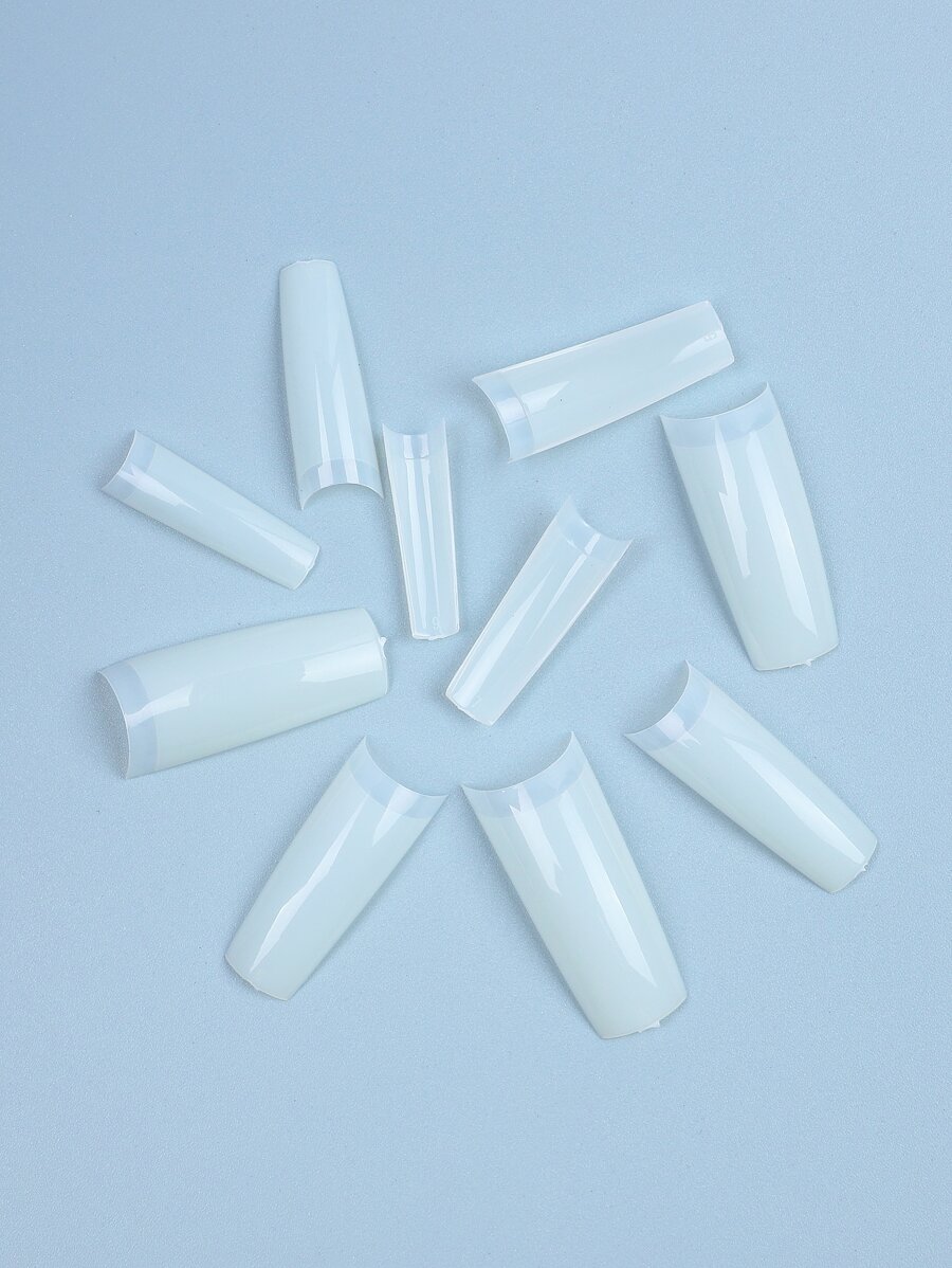 500pcs/Bag Acrylic Nail Tips Coffin Nails Practice Nail Capsules ...