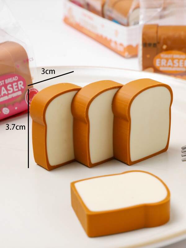 1pack Random Sliced Bread Eraser | SHEIN USA