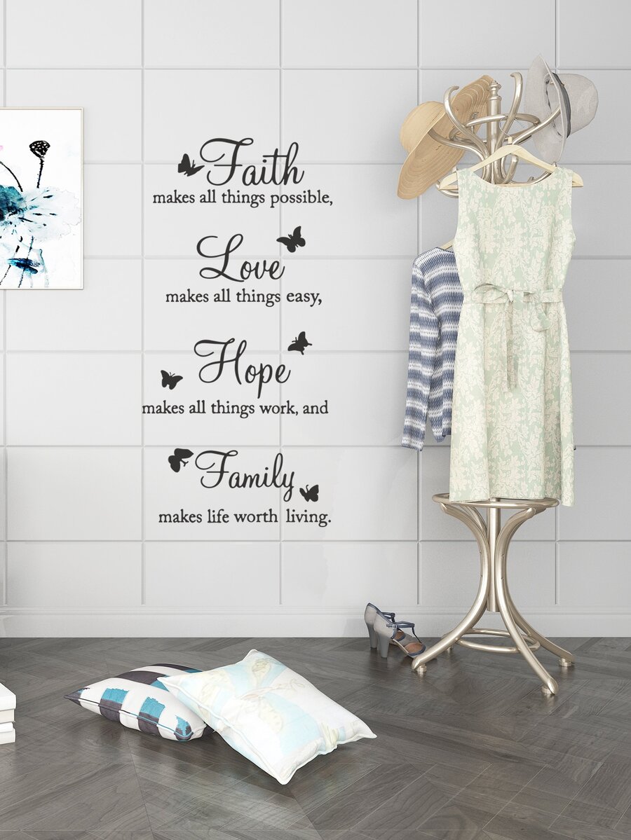 1pc Quote Wall Stickers Home Decoration Wall Sticker, Decor For Living ...