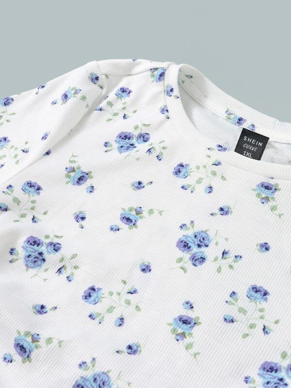Shein Qutie Plus Cottagecore Ditsy Floral Drawstring Side Dress Shein Uk