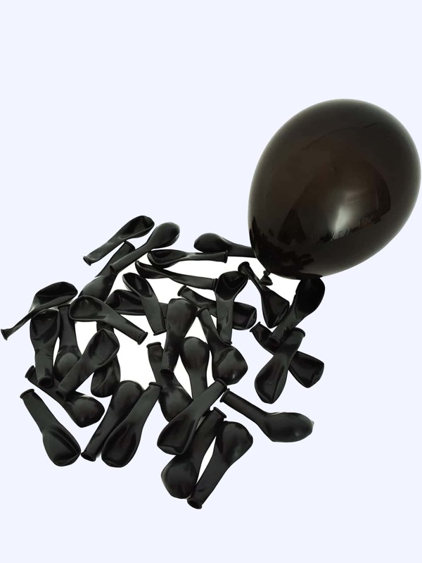 50pcs 5 Inch Solid Balloon, Black Latex Balloon For Party | SHEIN USA