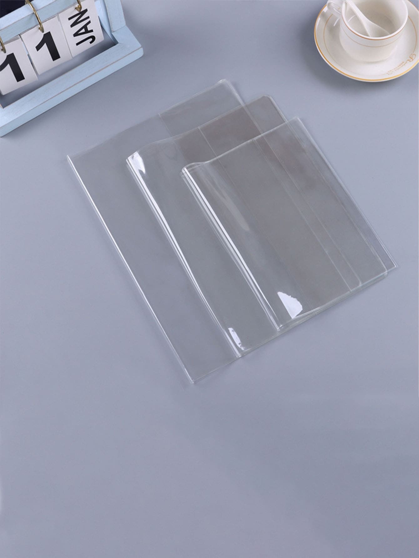 2pcs Clear Book Protective Cover