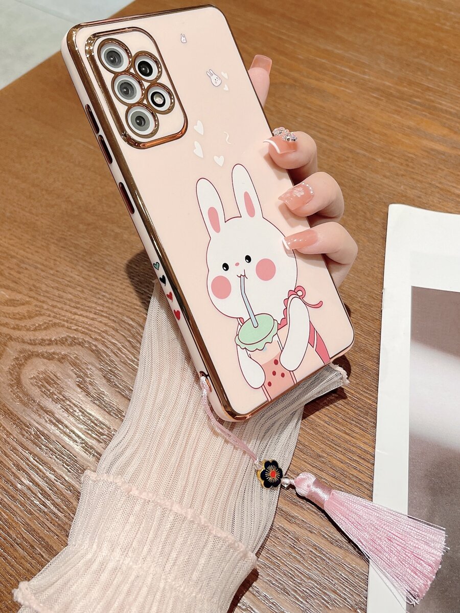 Cartoon Rabbit Phone Case With Tassel Pendant Compatible With iPhone15 ...