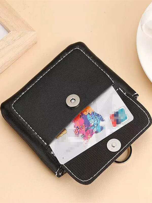 Snap Button Flap Coin Purse | SHEIN USA