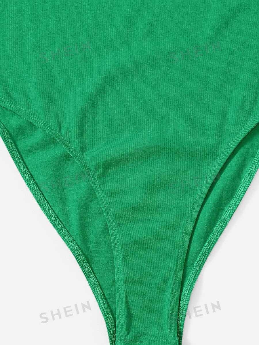 Shein Ezwear Solid Skinny Bodysuit Shein Usa