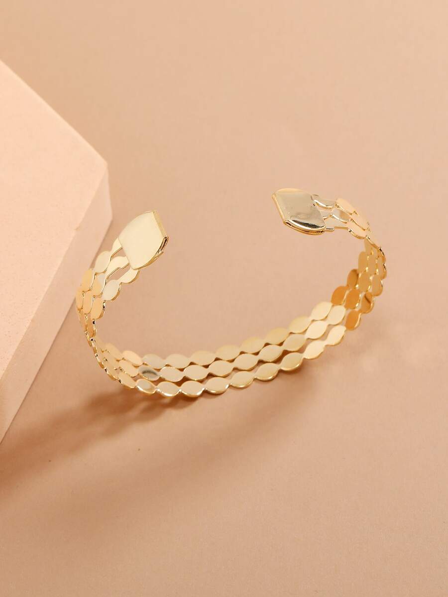 1pc Glossy Fine Ripple Design Bangle | SHEIN USA