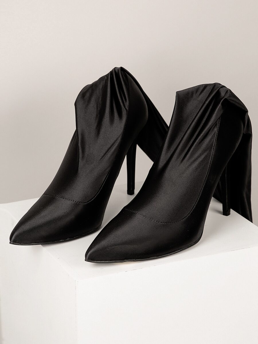 SHEIN Haute Sexy Pointy Toe Stiletto Heel Hybrid Leggings Strechy Black ...