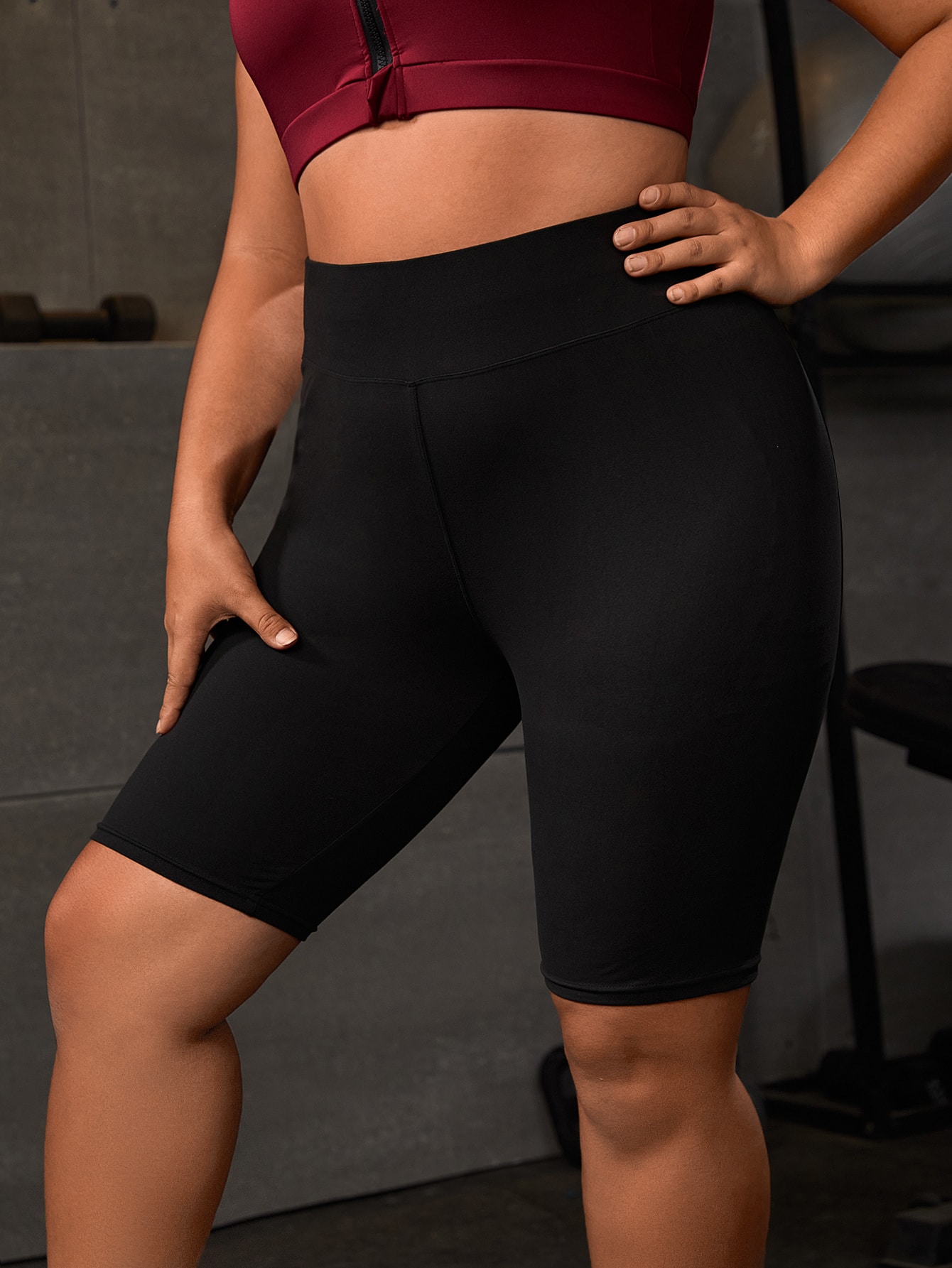 Shorts biker deportivos de cintura ancha