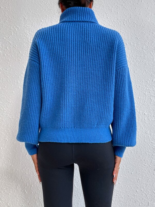 Shein Frenchy Rib Knit Turtleneck Drop Shoulder Jumper Shein Uk