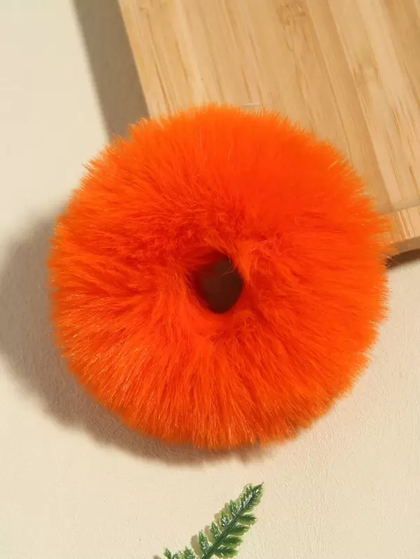 Solid Fluffy Hair Tie | SHEIN UK