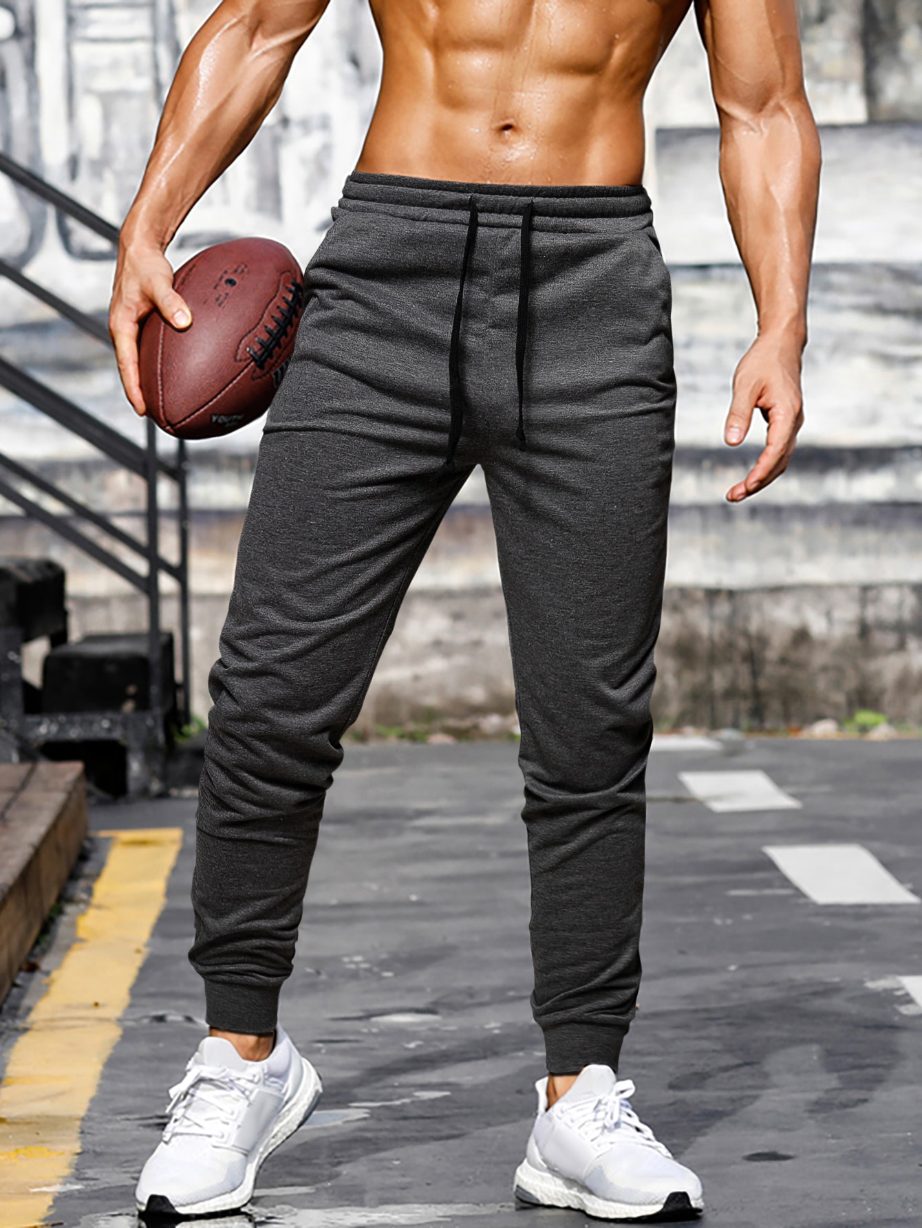 Manfinity Homme Men Slant Pockets Drawstring Waist Sweatpants Shein Usa
