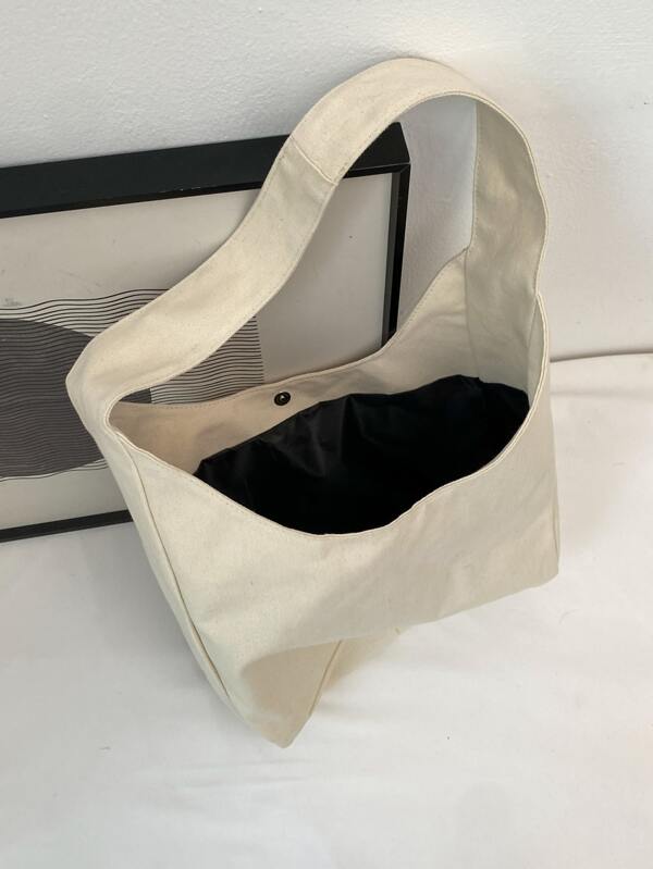 Lightweight,Business Casual Minimalist Canvas Hobo Bag For Teen Girls ...