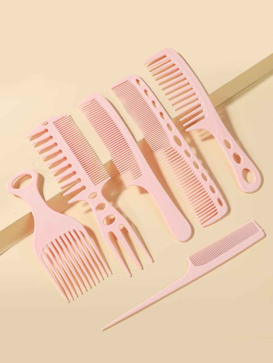 6pcs Hair Brush/Hair Comb Set, Wide Tooth Comb Styling Comb For All ...
