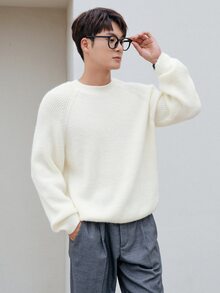 DAZY Men Raglan Sleeve Ribbed Knit Jumper | SHEIN UK