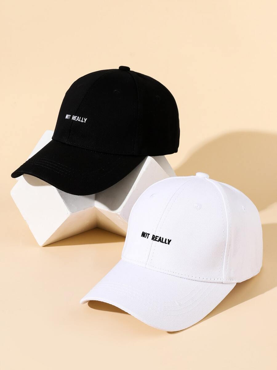 2pcs Letter Embroidered Baseball Cap | SHEIN USA