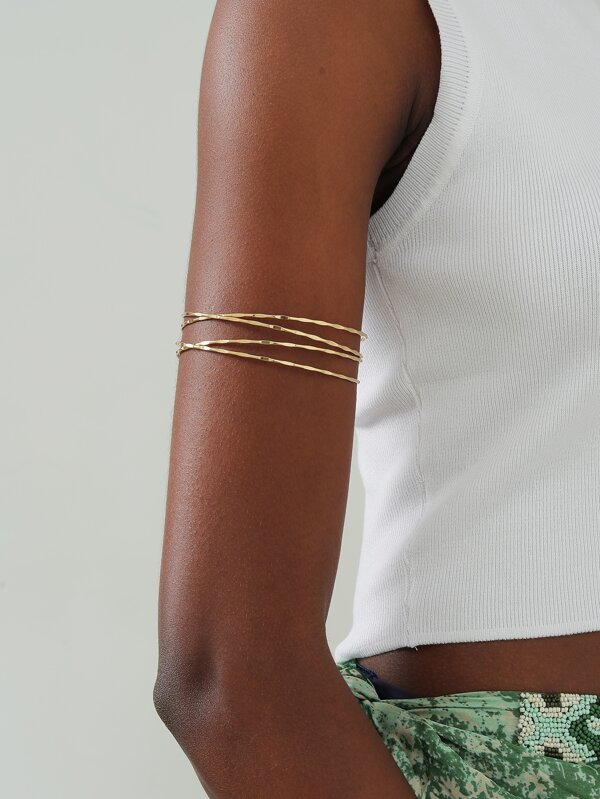 Minimalist Layered Arm Cuff | SHEIN UK