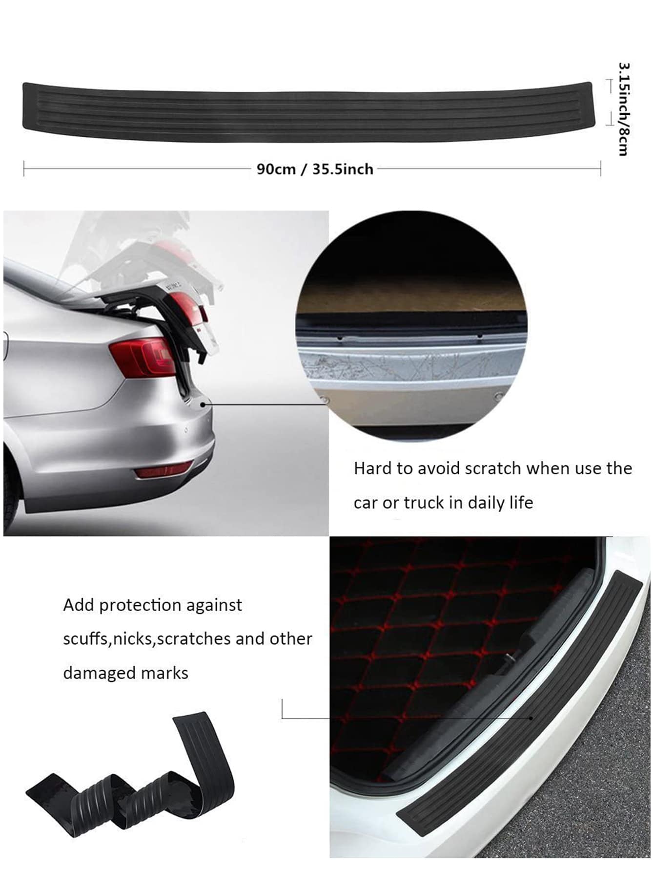 1pc Car Trunk Door Sill Trim | SHEIN USA