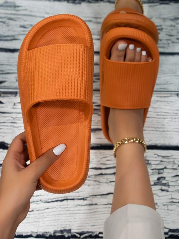 Cut Out Detail Single Band Slides | SHEIN USA