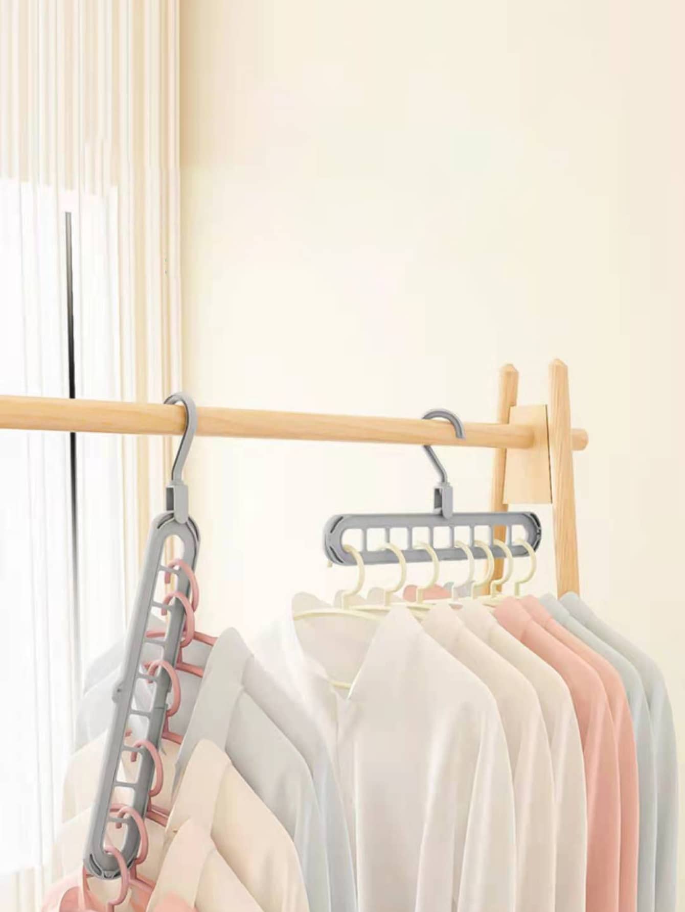 1pc Multifunction Clothes Hanger Storage Rack, 9 Hole Magic Clothes ...