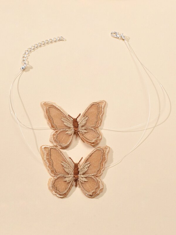 Butterfly Decor Necklace | SHEIN USA