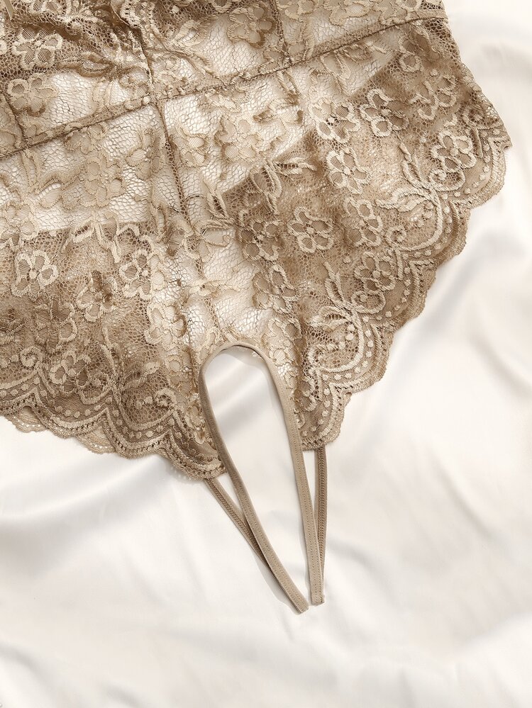 Teddy Body mit Cut-Out, Spitze Schrittlos | SHEIN Schweiz