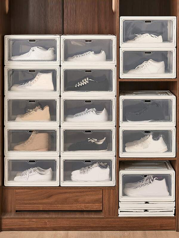 1pc Clear Plastic Shoe Storage Box | SHEIN UK