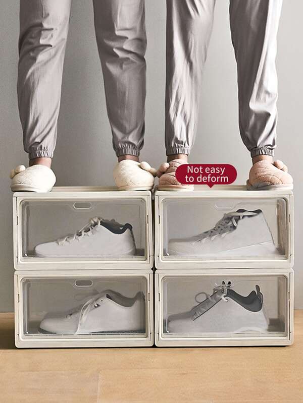 1pc Clear Plastic Shoe Storage Box | SHEIN UK