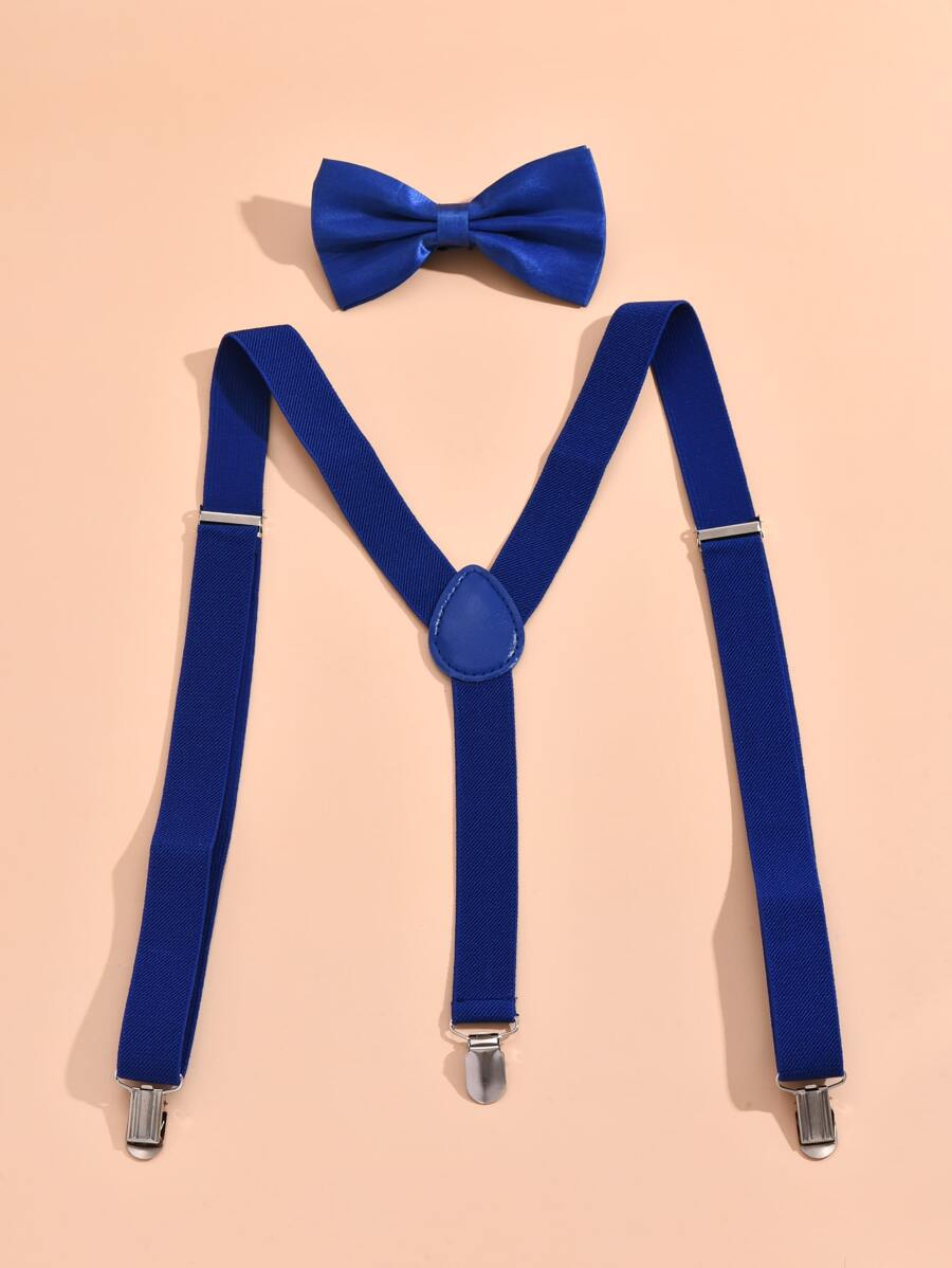 Men Solid Bow Tie & Suspenders | SHEIN USA