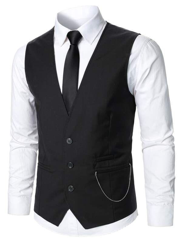 Manfinity Mode Men 1pc Chain Detail Waistcoat | SHEIN EUR