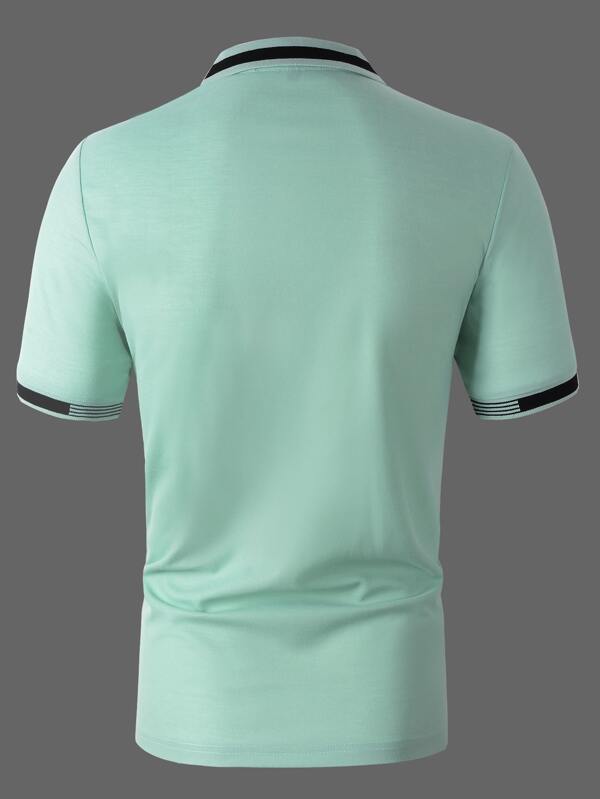 Manfinity Homme Men Striped Trim Polo Shirt | SHEIN USA